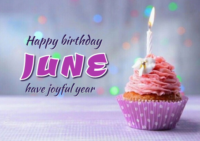 Copy of Maximalist Happy Birthday June A4 | PosterMyWall