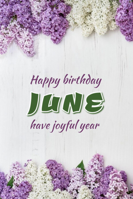 Copy of Maximalist Happy Birthday June Banner 4' × 6' | PosterMyWall