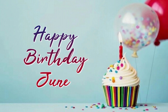 Copy of Maximalist Happy Birthday June Banner 4' × 6' | PosterMyWall