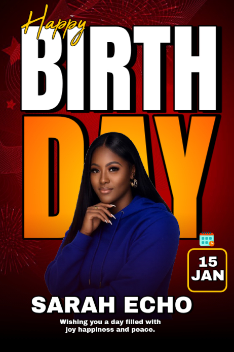 Maximalist Happy Birthday Poster Template | PosterMyWall