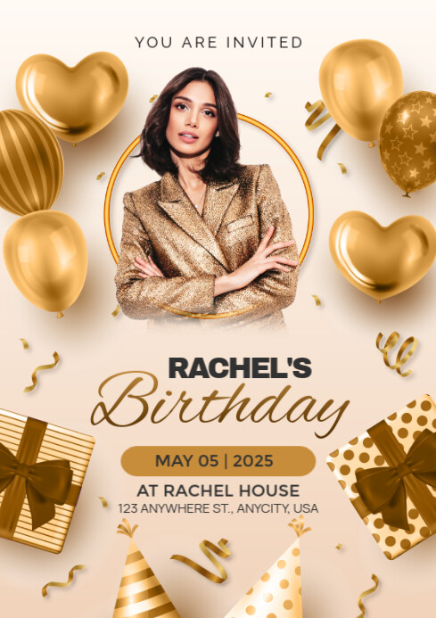 Maximalist Happy Birthday To You Poster Template A4 | PosterMyWall