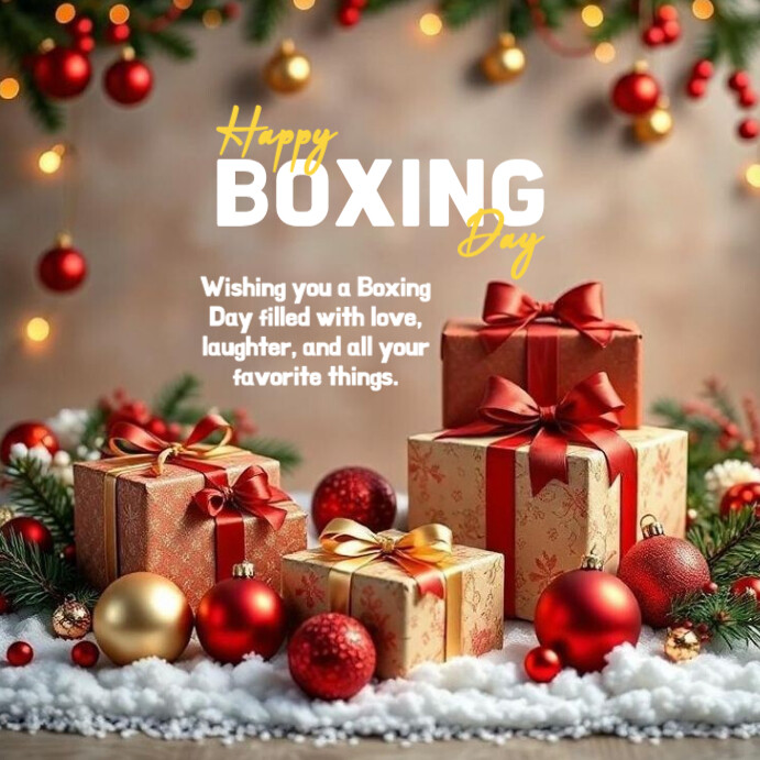 Plantilla de Maximalist Happy Boxing Day Instagram Post | PosterMyWall