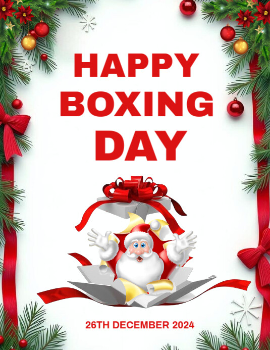 Maximalist Happy Boxing Day Template Design Flyer (us Letter ...