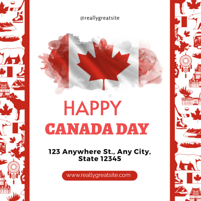 Modèle Maximalist Happy Canada Day Instagram Post | PosterMyWall
