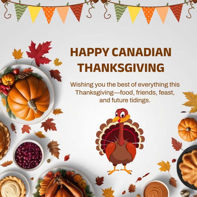 Plantilla de Maximalist Happy Canadian Thanksgiving Design Template ...