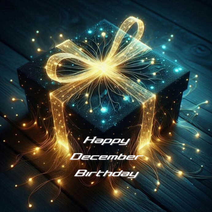Copy of Maximalist Happy December Birthday Instagram Post | PosterMyWall