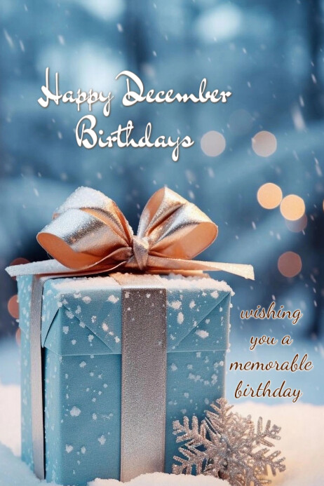 Copy of Maximalist Happy December Birthdays Banner 4' × 6' | PosterMyWall