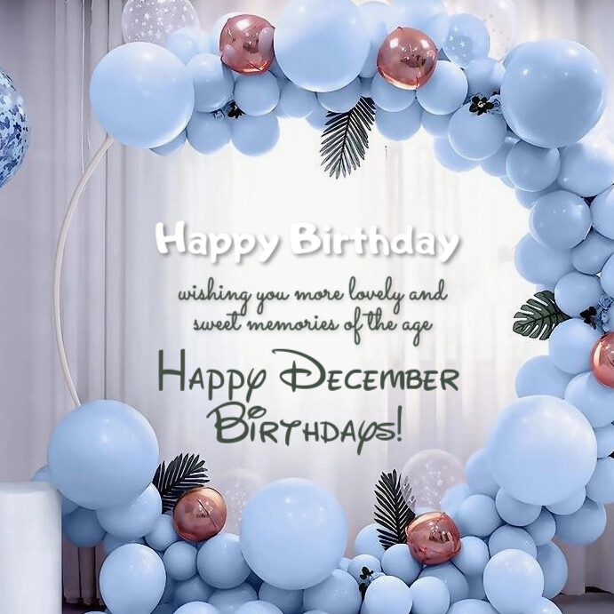 Copy of Maximalist Happy December Birthdays Instagram Post | PosterMyWall