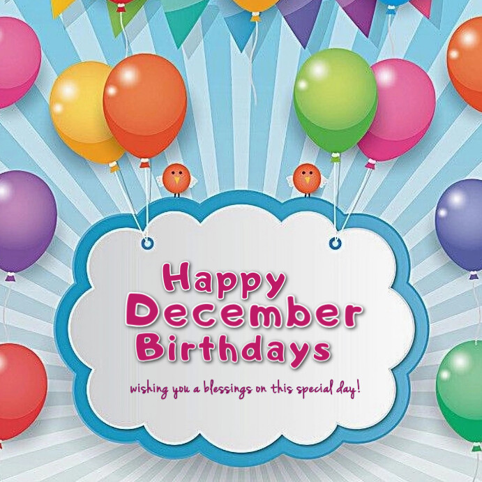 Copy of Maximalist Happy December Birthdays Instagram Post | PosterMyWall