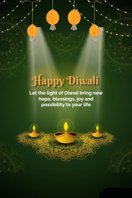 Maximalist Happy Diwali Poster Template | PosterMyWall