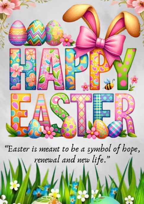 Plantilla de Maximalist Happy Easter A3 | PosterMyWall