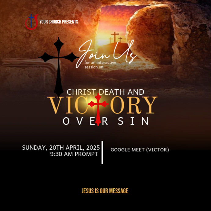 Maximalist Happy Easter Church Conference Instagram Post Template ...