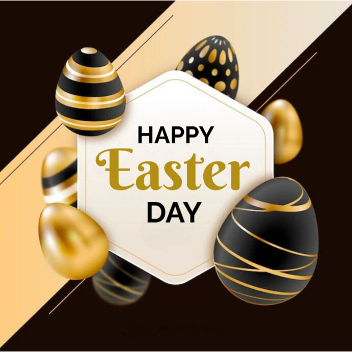 Maximalist Happy Easter Day 2025 Instagram Post Template | PosterMyWall