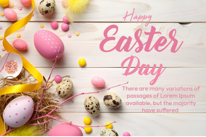 Maximalist Happy Easter Day Poster Template | PosterMyWall