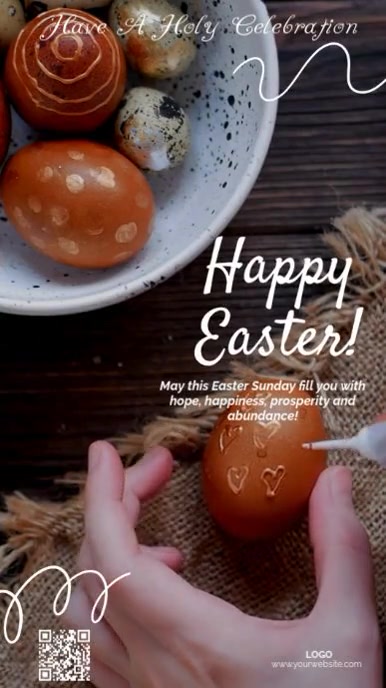 Maximalist Happy Easter Instagram Reel video Template | PosterMyWall