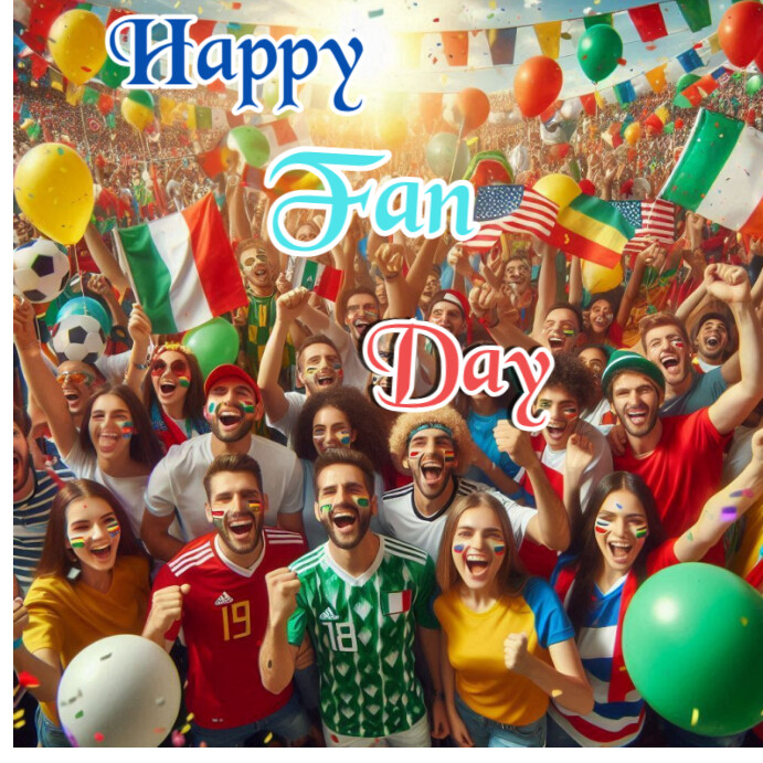 Maximalist Happy Fan Day Instagram Post Template | PosterMyWall