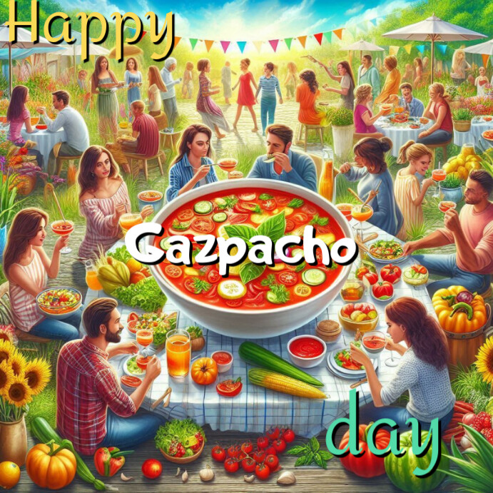 Copy of Maximalist Happy Gazpacho Day Instagram Post | PosterMyWall