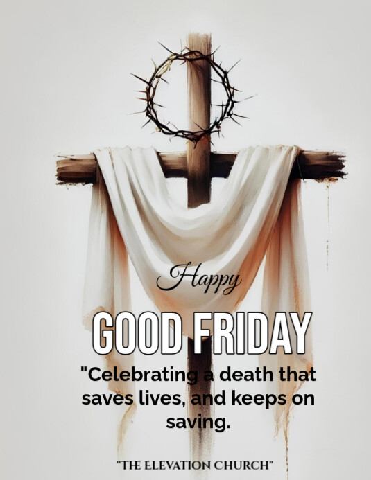 Copy of Maximalist Happy Good Friday Flyer (us Letter) | PosterMyWall