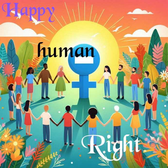 Copy of Maximalist Happy Human Rights Instagram Post | PosterMyWall