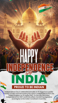 Joyful Independence Day India Instagram Story Template | PosterMyWall