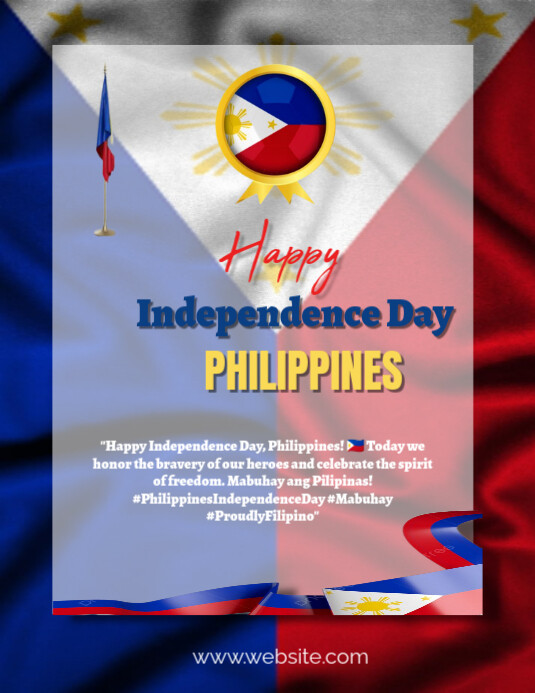 Maximalist Happy Independence Day Philippines Flyer (us Letter ...