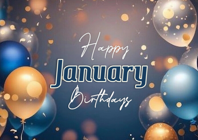 Copy of Maximalist Happy January Birthdays A4 | PosterMyWall