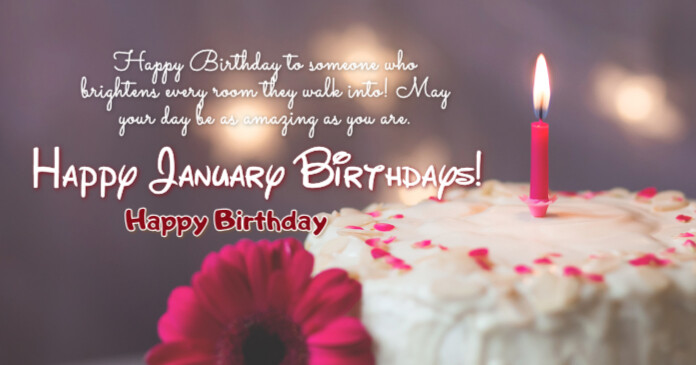 Maximalist Happy January Birthdays Facebook Shared Image Template ...