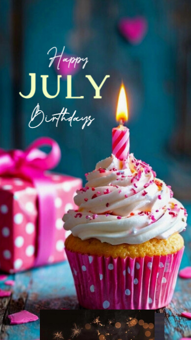Plantilla de Maximalist Happy July Birthdays Whatsapp Status | PosterMyWall