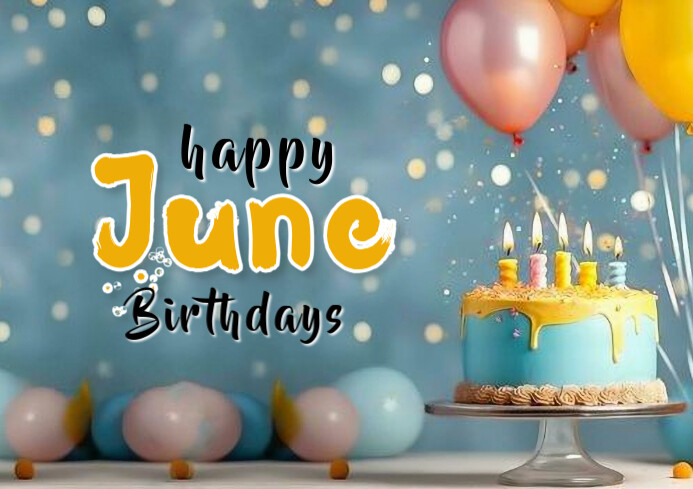 Copy of Maximalist Happy June Birthdays A4 | PosterMyWall