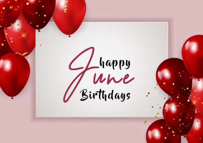 Copy of Maximalist Happy June Birthdays A4 | PosterMyWall