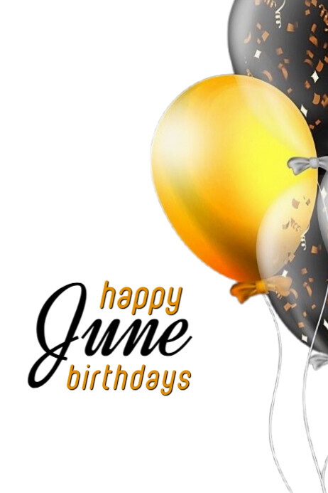 Copy of Maximalist Happy June Birthdays Banner 4' × 6' | PosterMyWall