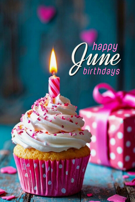 Maximalist Happy June Birthdays Banner 4' × 6' Template | PosterMyWall