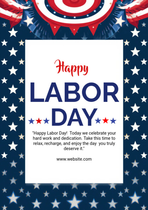 Copy of Maximalist Happy Labor Day A4 | PosterMyWall