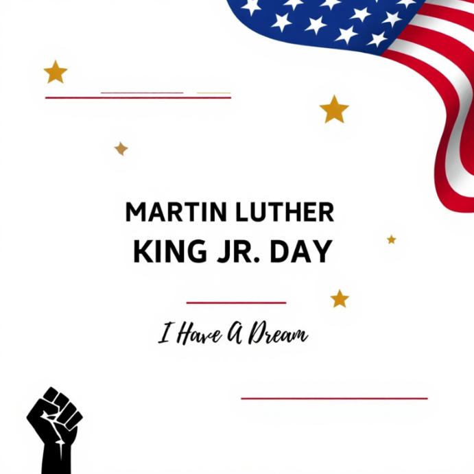 Plantilla de Maximalist Happy Martin Luther Day Instagram Post ...