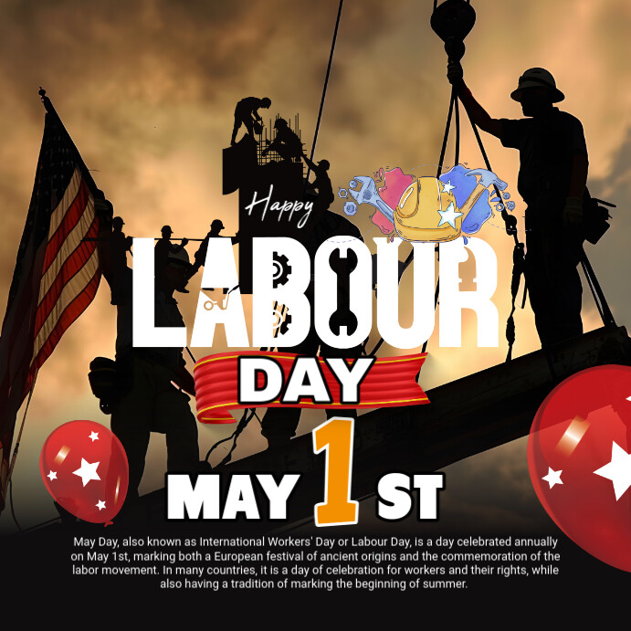 Maximalist Happy May Day Instagram Post Template | PosterMyWall