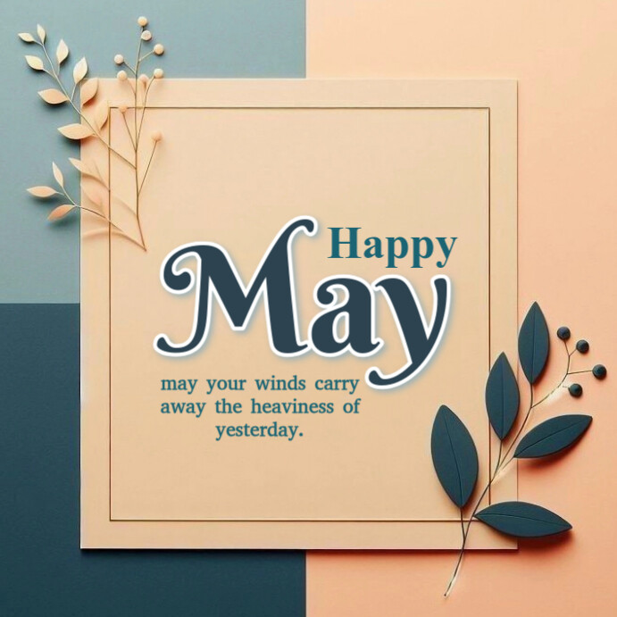 Maximalist Happy May Instagram Post Template | PosterMyWall