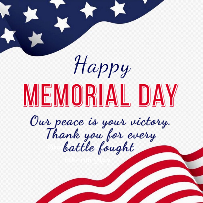 Copy of Maximalist Happy Memorial Day Instagram Post | PosterMyWall