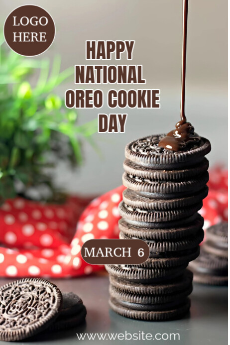 Copy of Maximalist Happy National Oreo Cookie Day Poster | PosterMyWall