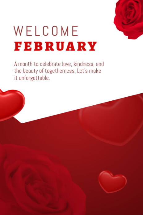 Copy of Maximalist Happy New Month February Pinterest Graphic ...