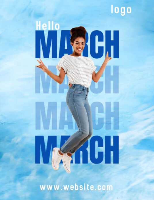 Copy of Maximalist Happy New Month March Flyer (us Letter) | PosterMyWall