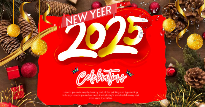 Maximalist Happy New Year 2025 Facebook Event Cover Facebook Event ...