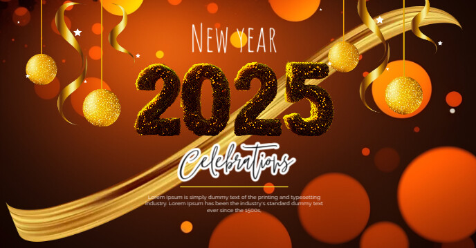Maximalist Happy New Year 2025 Facebook Group Cover Facebook Group ...