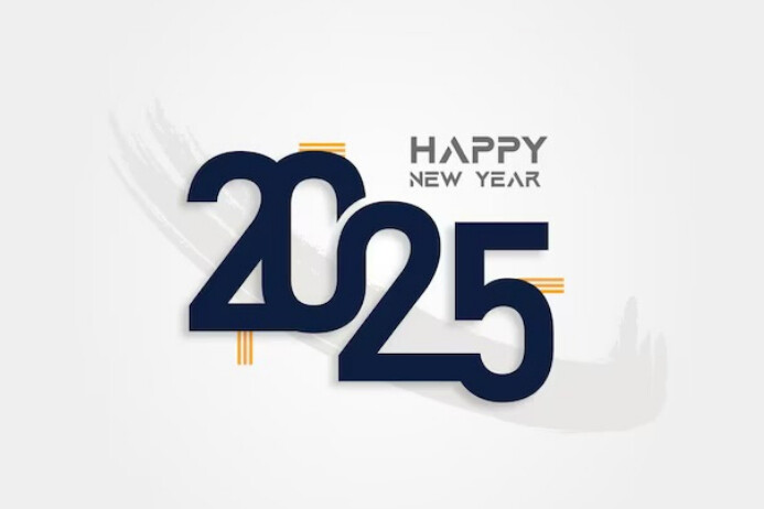 Maximalist Happy New Year 2025 Poster Template | PosterMyWall