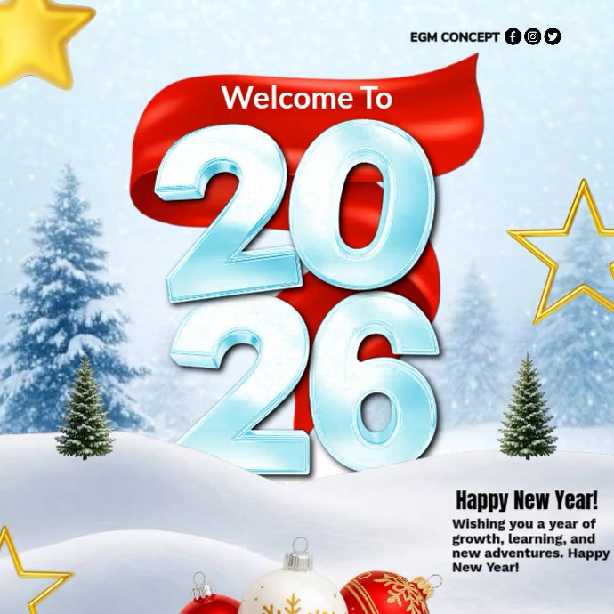 Plantilla de Maximalist Happy New Year 2026 Template Instagram Post ...