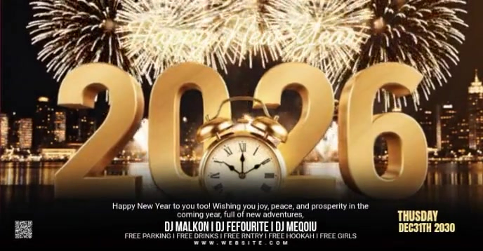 Plantilla de Maximalist Happy New Year Facebook Group Cover Photo ...