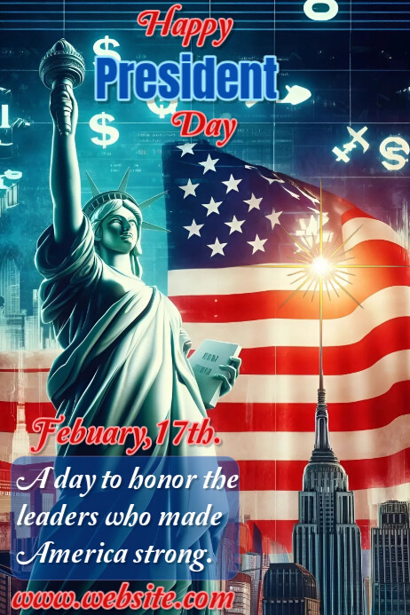 Maximalist Happy President Day Celebrations Poster Template | PosterMyWall