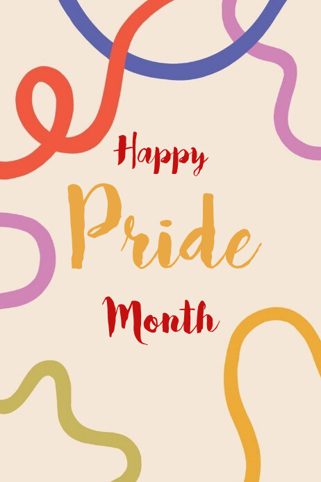 Maximalist Happy Pride Month Poster Template | PosterMyWall