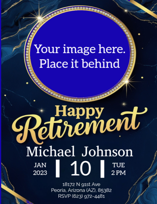 maximalist happy retirement flyer Template | PosterMyWall