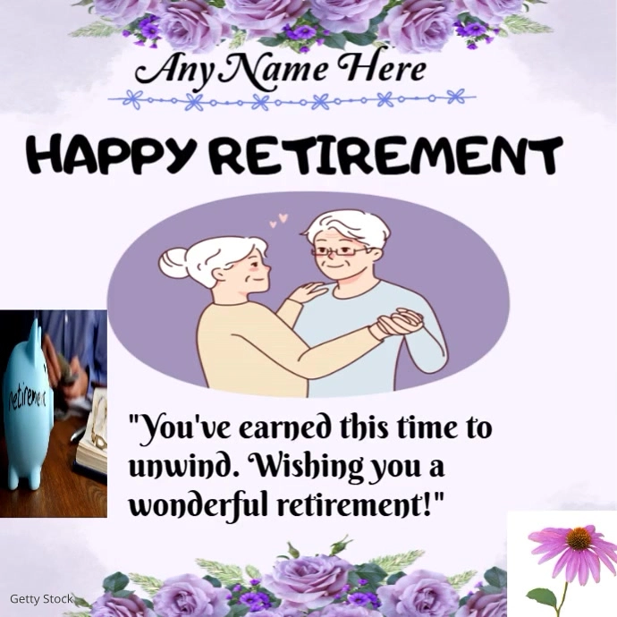 Maximalist Happy Retirement Instagram Post Template | PosterMyWall