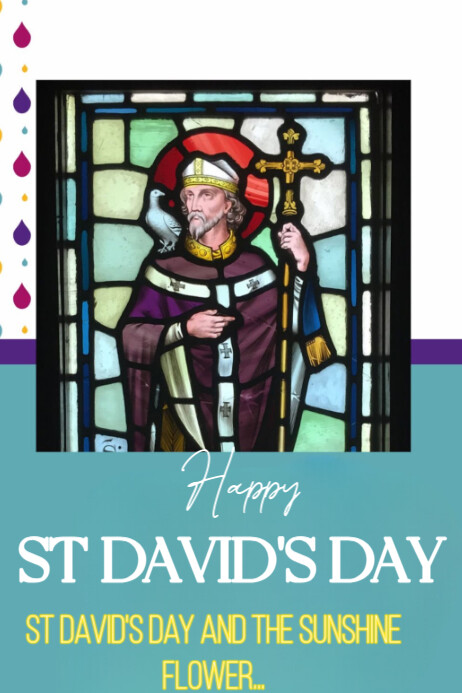 Maximalist Happy Saint David’s Day Poster Template | PosterMyWall
